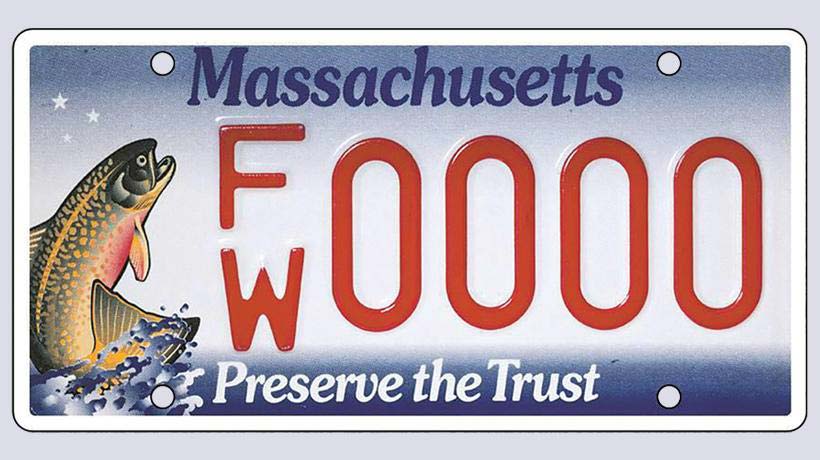 Massachusetts’ ‘Leaping Trout’ License Plate Now Funds Native Trout ...